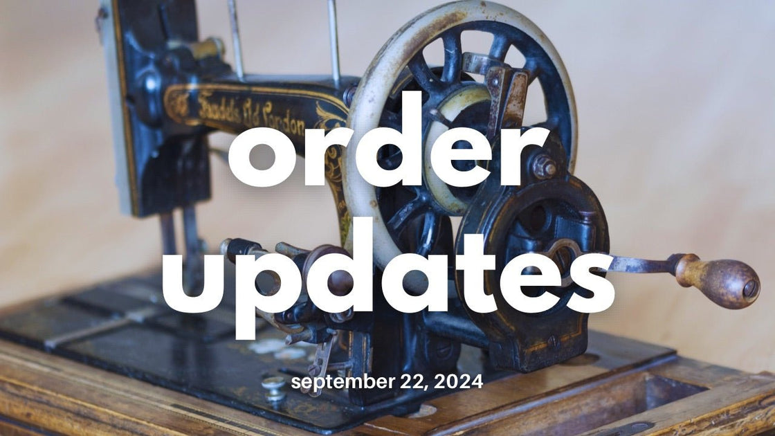 End of September Order Updates – Agashi Shop